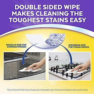 Lysol Dual Action Disinfectant Wipes, Multi-Surface Antibacterial Scrubbing Wipes, For Disinfecting and Cleaning, Citrus Scent, 75ct