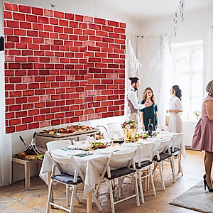 JOYIN Brick Wall Backdrop 4FT by 30FT Birthday Party Accessory Christmas Wall Decorations
