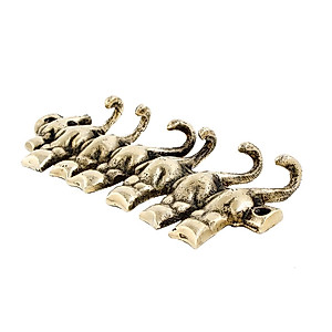 Indian Shelf Decorative Premium Brass Cat Wall Hooks for Keys Gold Vintage Kids Coat Backpack Hangers Purse Holder- 1 Piece