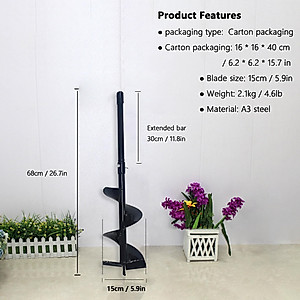 Compost Stirring Tool Compost Turning Bar 26.7in,Compost Turner and Mixing Tool for Outdoor Compost Tumbler Bins, Mixer Attachment with Adapter, Compost Aerator Tool