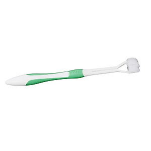 Toporchid Portable Nano Three Sided Toothbrush for Adult and Child Travel Soft Bristle Manual Toothbrush for Complete Teeth(Green)