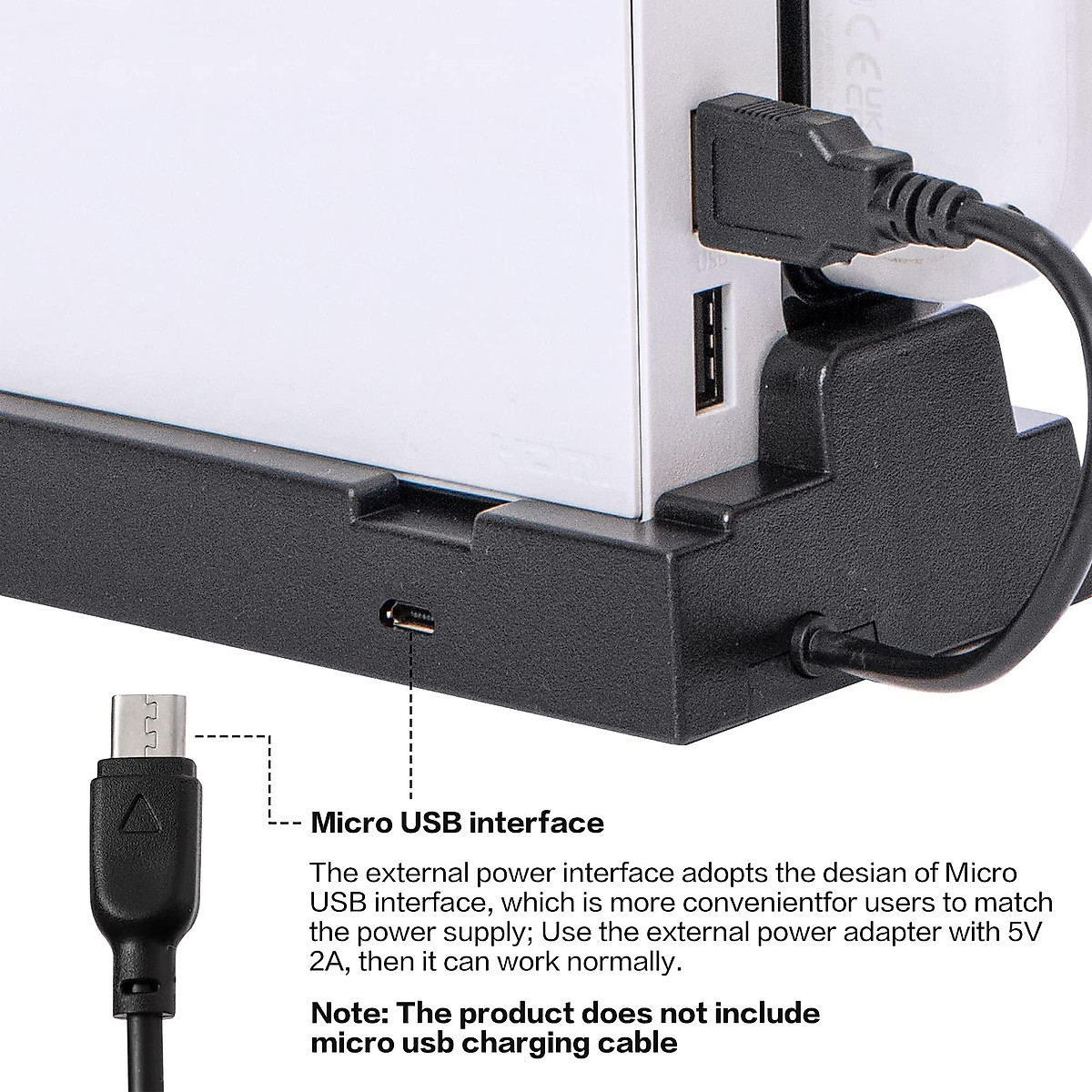 Switch Hub Dock, USB Hub for Nintendo Switch with 4 Output Ports (Does not work with keyboard and mouse)