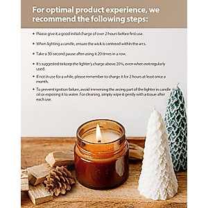 RONXS Candle Lighter, Electric Lighter, Rechargeable Type C Lighters Arc Lighter with LED Battery Display, Flameless Long Lighters for Candles Grill BBQ Camping (Black)