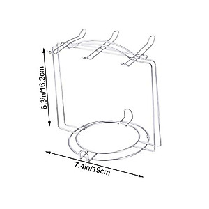 Cabilock Mug Stand Mug Plates Holder Coffee Cup Rack Stand Stainless Steel Coffee Cup Holders for 4 Cups 6 Plates ( Silver ) Mug Tree