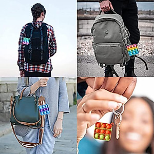 Pop Purse Pack Fidget Toy Set, 1 Girl Pop Single Shoulder Bag Toy, 9 Pop Wristband Toys, 6 Mini Pop Bubble Toys, 3 4 5 6 7 8 9 10 12 Year Old Birthday Gifts for Kids Girl, Christmas Stocking Stuffers.