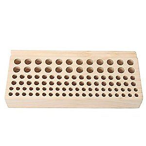 98 Holes Leather Holder Tool Wooden, Professional Tool Rack Leathercraft Stand Holder Organizer Leather Tools Storage Box for Leather Working Making Punch Tools Organizer Wooden Stamp Organizer