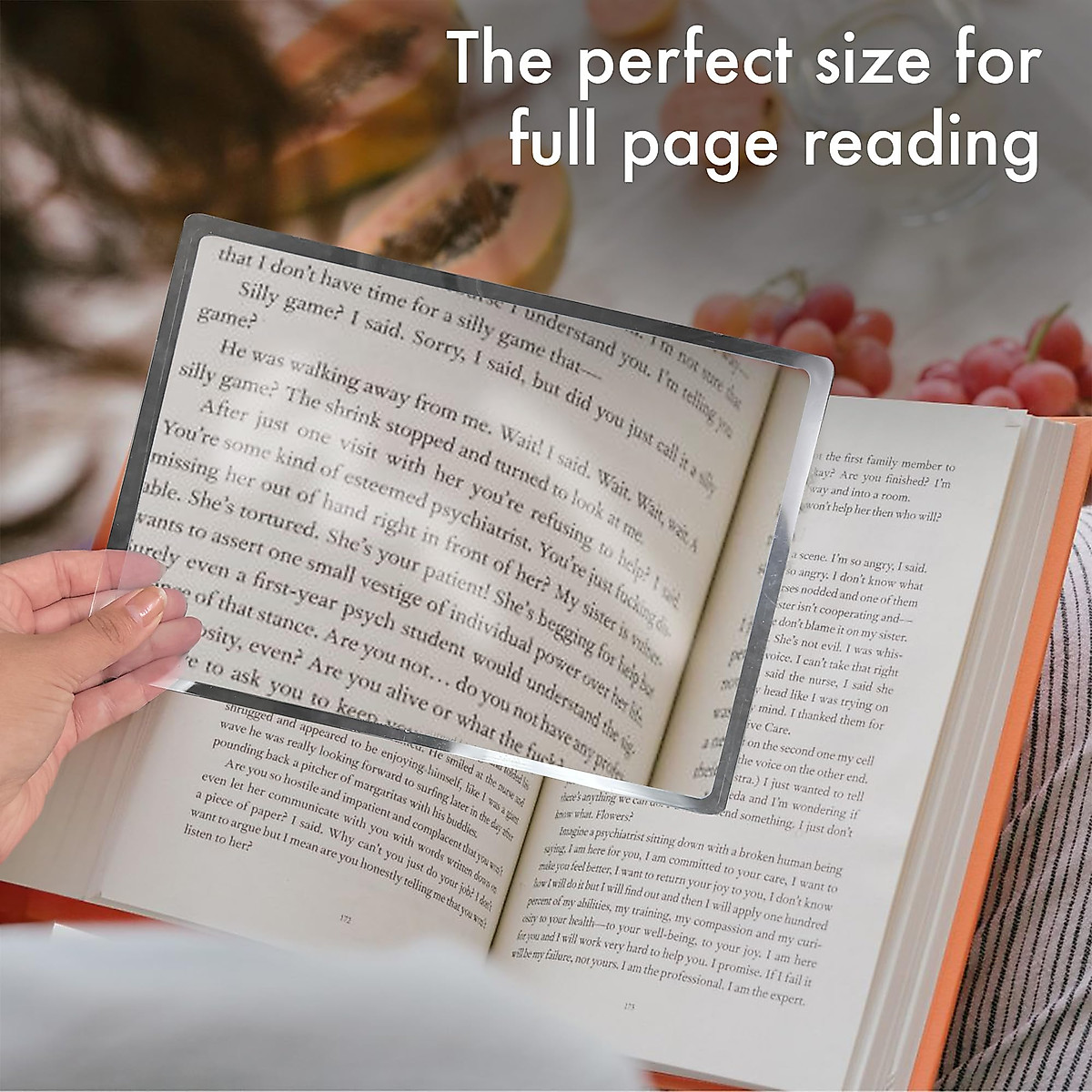 (2 Pack) MagniPros Large Full Page 3X Magnifier Premium Magnifying Sheet Fresnel Lens 7.5" X 10.5" with 3 Bonus Bookmark Magnifiers Ideal for Reading Small Prints & Low Vision Seniors