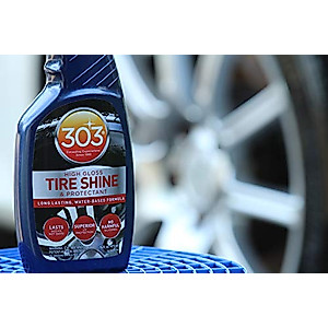 303 High Gloss Tire Shine & Protectant - Long-Lasting, Water-Based Formula - Superior UV Protection - No Harmful Silicones - Prevents Cracking - 16 fl. oz. (30395CSR) Packaging May Vary