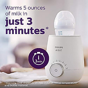 Philips Avent Fast Baby Bottle Warmer with Smart Temperature Control and Automatic Shut-Off, SCF358/00