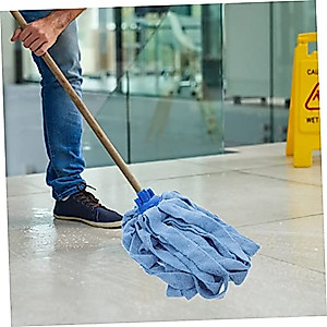 Healvian 2pcs Mop for Wood Floors Household Cleaner Floor Mops Commercial Mop Round Shape Mop Head Cloth Mop Refill Mop Head Refill Butuo Replacement Head Detergent to Rotate Washable Blue