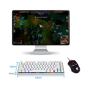 e Element Gaming Keyboard Tea axis 81 Key Anti-Ghost Key Mechanical Type LOL Game for Keyboard RGB Light-Emitting LED Backlight with English Array USB Wired high-Speed Reaction Waterproof Game fo