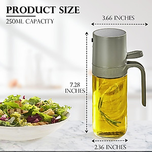KITEXPERT Olive Oil Sprayer for Cooking - Versatile Olive Oil Spray Bottle for Cooking - 250ml/8.3oz Oil Spritzer for Air Fryer, Salad, Grilling, Roasting, Baking Essentials