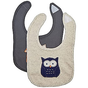 Hudson Baby Unisex Baby Cotton Bibs, Forest, One Size