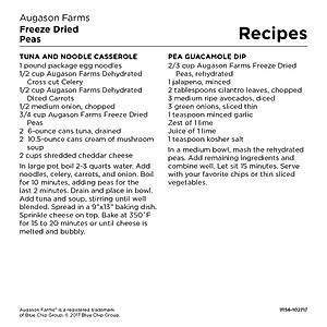 Augason Farms Freeze Dried Peas #10 Can, 16 oz