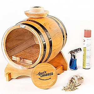 Save 10% on Aged and Charred Smoke Barrel Kit - Cocktail Smoker Kit & Wood Chips for Cocktail Smoker - Variety 4-Pack Bundle
