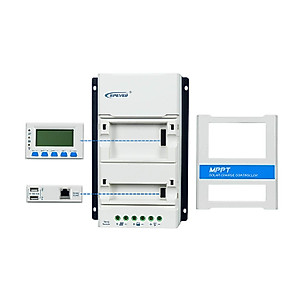 EPEVER MPPT Charge Controller 30A 12V/24V Auto 390W/12V,780W/24V TRIRON3210N DS2 UCS Intelligent Modular-Designed Regulator with PC Software and Moblie APP