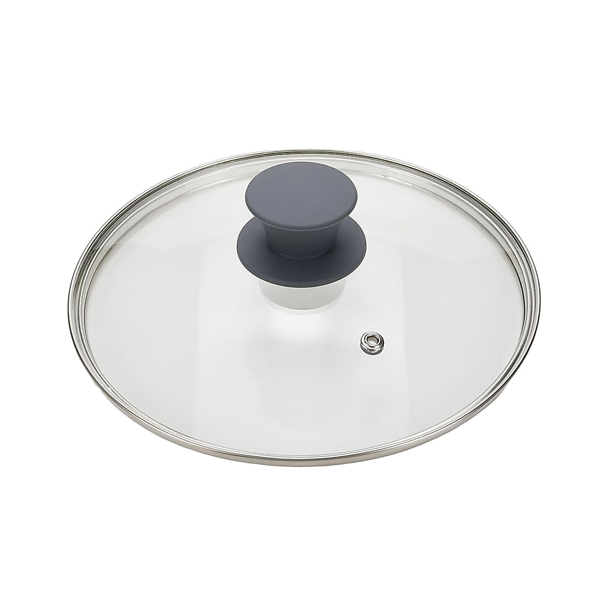 Mewutal Tempered Glass Lid Clear Pot Cover Assembled Pan Cover Replacement for Universal Pot Frying Pan Skillets Cookware, with Silicone Handle and Cleaning Pad (5.63 Inches)