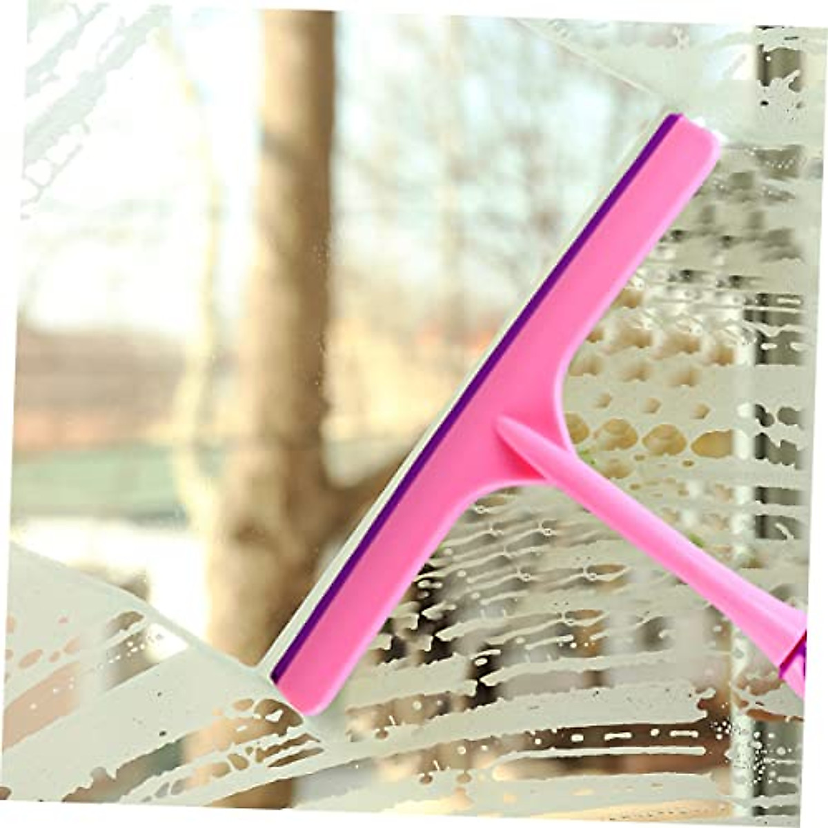 WOONEKY 2pcs for Squeegee Showerrandom Auto Color Scrubbers Convenient Shower Tools Car Window Cleaner Cleaning Scrubber Tool Short Glass Windshield Bathroom Handle Practical