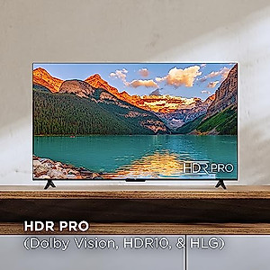 TCL 50-Inch Class S4 4K LED Smart TV with Fire TV (50S450F, 2023 Model), Dolby Vision HDR, Dolby Atmos, Alexa Built-in, Apple Airplay Compatibility, Streaming UHD Television, Black