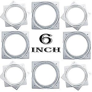 6 Inch Lazy Susan Turntable Bearings,8Pack Square Rotating Plate,500lbs Capacity 5/16”Thick Swivel Plate for DIY Lazy Susan Project Serving Trays, Kitchen Storage Racks, Craft Table