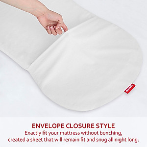 Flannel Bassinet Fitted Sheets, 100% Cotton Flannel, Compatible with Halo Bassinest Swivel Sleeper, Fitted Hourglass Bassinet Mattress Sheet, Soft Breathable Baby Cradle Sheet Warm, White