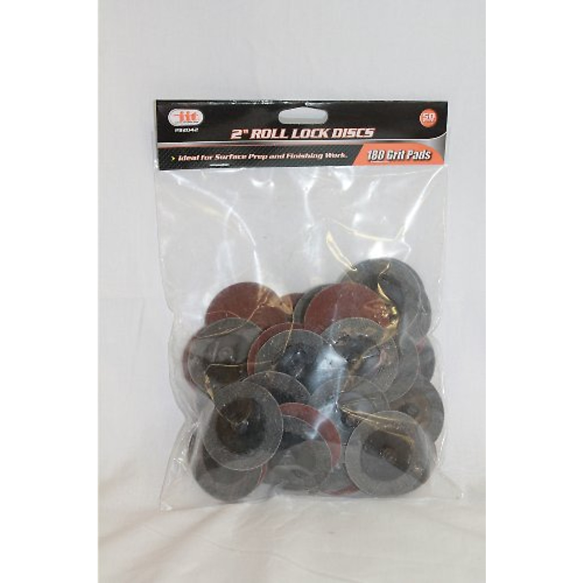 IIT 82042 2" Roll Lock Sanding Discs 180 Grit (50 PC)