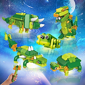 BOTZEES GO! Dinosaur Robots for Kids, Building and Electric Remote Control Toys, STEM Learning Toys for Kids Ages 3+, Boys Toys, with RC Magic Stick, Dinosaur Toys, App Based
