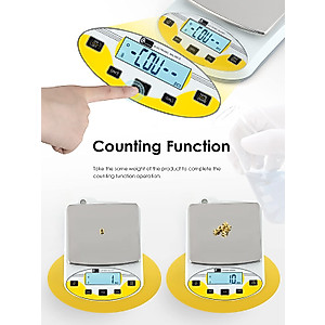CGOLDENWALL Precision Lab Scale 5000gX0.01g Analytical Electronic Balance Digital Laboratory Scale Precision Jewelry Scales Kitchen Weighing Electronic Scales 0.01g Calibrated 110V (5000g, 0.01g)