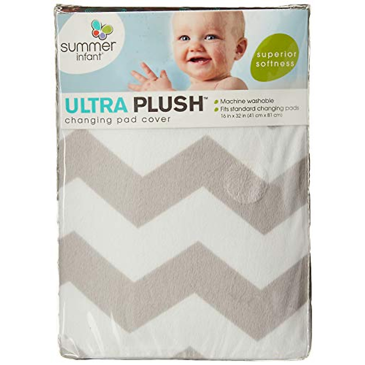 Summer Ultra Plush Changing Pad Cover, Chevron