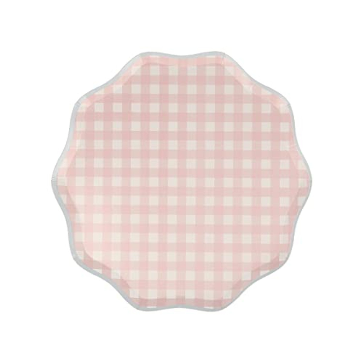 Meri Meri Easter Gingham Paper Plates (Pack of 12), Disposable Plates for Party, Easter Paper Plates
