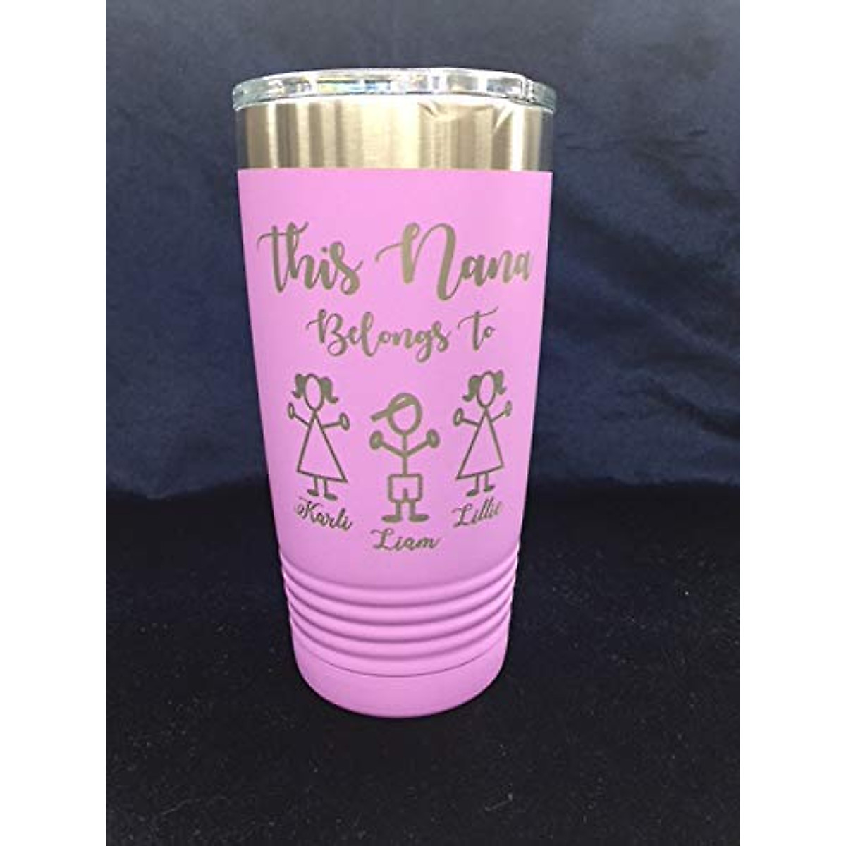 Custom Personalized This Grandma Belongs to Tumbler with Clear lid Travel Mug Coffee Mug Thumbler for Grandma Nana Papa