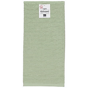 Now Designs Ripple Cotton Dish Towels, Set of 2, Sage 2