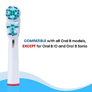 Oralfit Electric Toothbrush Heads Replacement for Oral B, 8 pcs Brush Heads Compatible with Braun Dual Clean 3D Excel Advance Power Smart Series Pro-Health