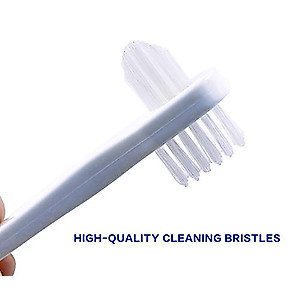 Ocircle Denture Cleaning Brush hygienic Denture Cleaner Set, T-Shaped Denture Special Toothbrush Tool, Small Hard Toothbrush, for Denture Care(Pack of 3)