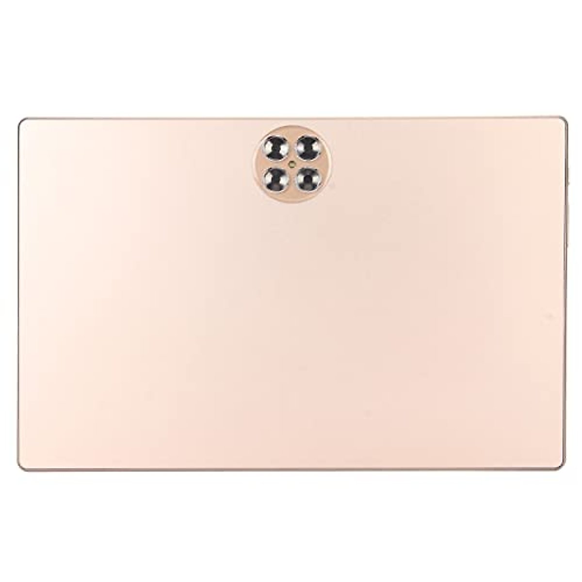 FECAMOS 2 in 1 Tablet, Gold 10.1 Inch FHD Tablet Octa Core CPU Dual SIM Dual Standby 100‑240V with Keyboard for Travel for Android 12 (US Plug)
