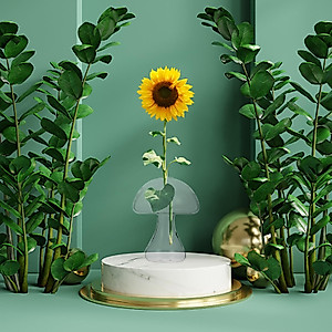 BESPORTBLE 1PC Mushroom Glass Vase Flower Planter Vase Transparent Terrarium Vase Container for Hydroponic Plants Home Dorm Garden Decor (Style2)