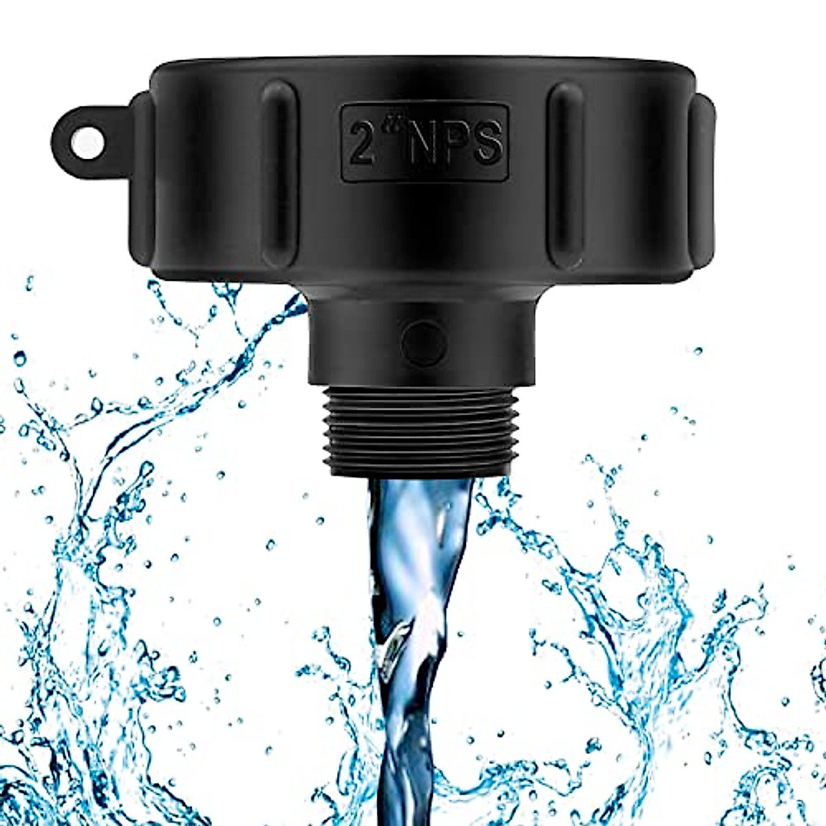 IBC Tote Adapter 275 330 G, IBC Tote Fittings for Garden Hose, IBC Tote Drain Adapter Fittings 2" NPS Female x 3/4" BSP/NPT Male