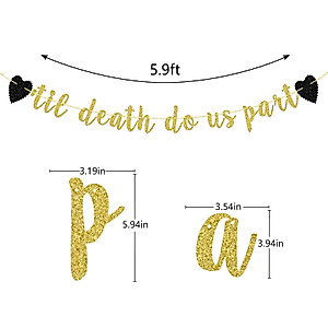 Til Death Do Us Part Banner, Halloween Wedding Banner, Bridal Shower, Bachelorette, Wedding Reception Decorations