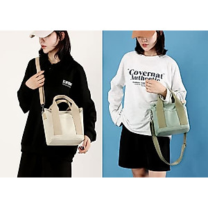 Women's Canvas Handbag Shoulder Bag Hobo Backpack Multi Pocket Clutch Bag Casual Wallet Receiving Purse Pink