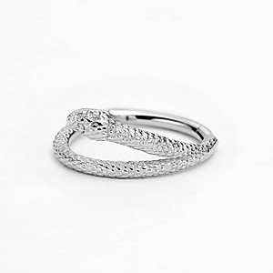 FANSING Halloween Conch Ring 16g Snake Conch Earrings for Women 10mm Silver Conch Piercing Jewelry Surgical Steel Conch Jewelry 16 Gauge Conch Hoop