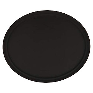 G.E.T. NS-2500-BK BPA-Free Non-Slip Plastic Oval Serving Tray, 25" x 20", Black
