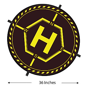 Fstop Labs 36 inch RC Drone Waterproof Collapsible Foldable Landing Pad for DJI Tello Mavic 2 Zoom Air Pro Platinum Phantom 3 4 Spark Accessories High Contrast