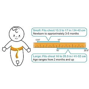 Anna & Eve - Baby Swaddle Strap, Adjustable Arms Only Wrap for Safe Sleeping - Large Size Fits Chest 16 to 20.5, Grey