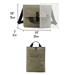 Folding Canvas Crossbody Shoulder Handbag Tote Bags with Adjustable Shoulder Strap Casual Messenger Bag (Coffee)