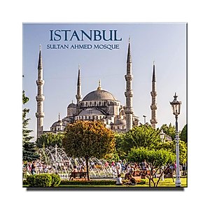 Istanbul Square Fridge Magnet Turkey Travel Souvenir Sultan Ahmed Mosque