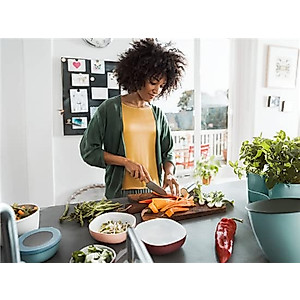 MEPAL, CALYPSO Waste Bin with Lid, Ideal for Compost, Airtight, Compact, BPA Free, Nordic Green, Holds 2210ml|74.4 oz, 1 Count