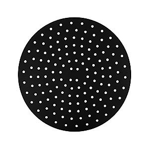 Silicone Pot Holder Trivet Mats, KUFUNG Heat Resistant Table Dish Drying Mat, Hot Pads Spoon Rest, Non Slip, Flexible, Durable, Dishwasher Safe (Black, Ventilated Holes)