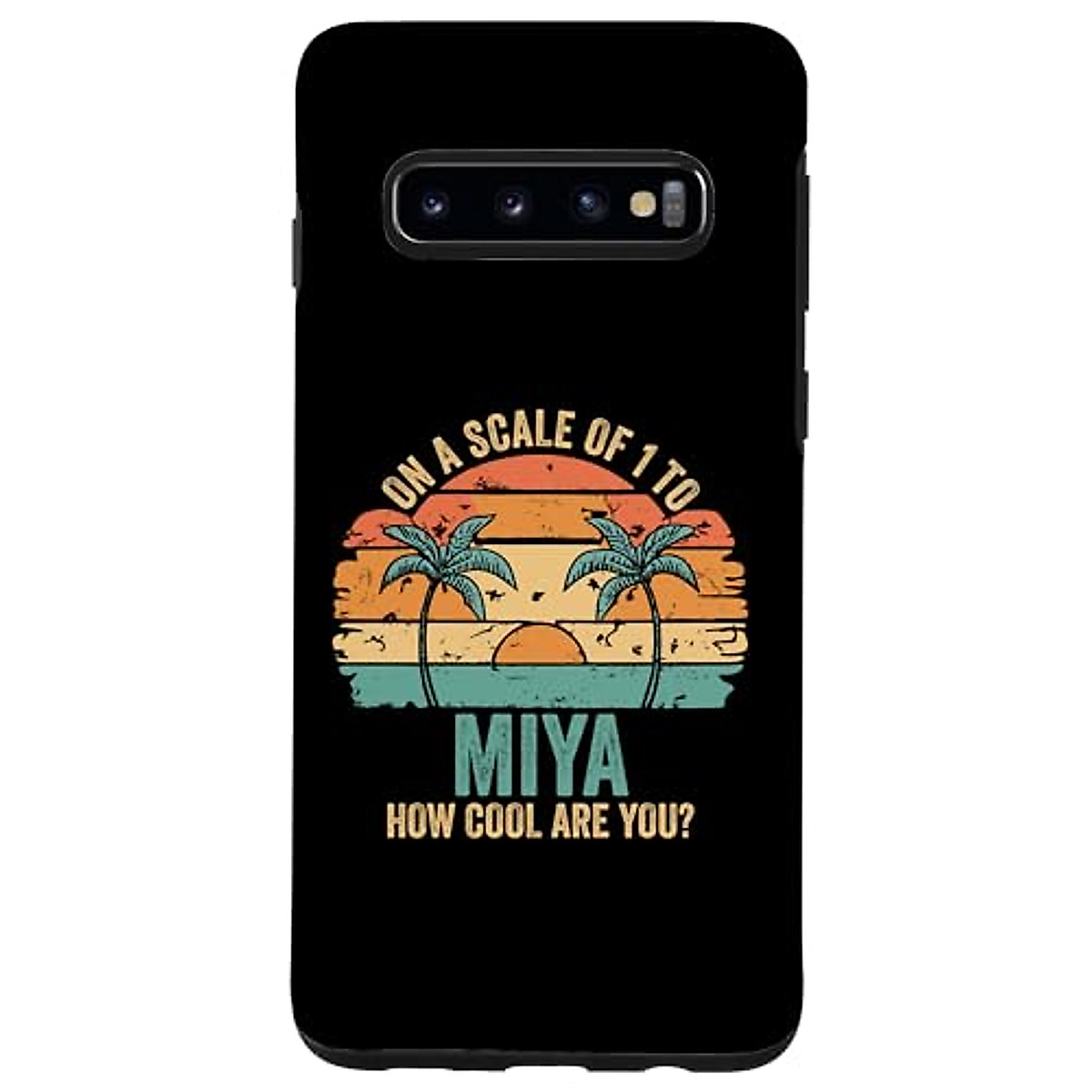 Galaxy S10 MIYA Cute Retro Girls Groovy MIYA Personalized Name Case
