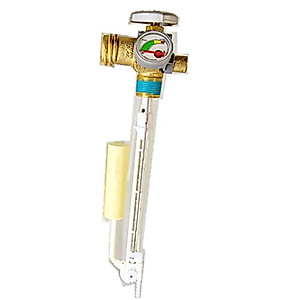 Fuoequl 20LB Propane Grill Tank Service Valve with Gauge Coupler OPD BBQ OVERFILL QCC LP