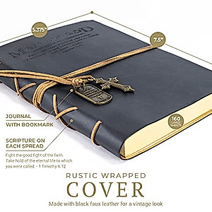 Divinity Boutique Journal, Man of God with Black Cross Charm (22880), Cross Black